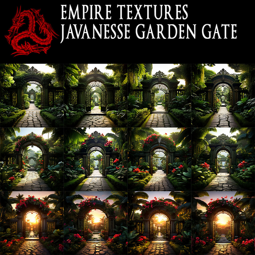 Second Life Marketplace - EMPIRE TEXTURES - Javanesse Garden Gate