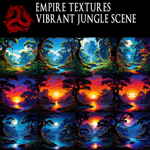 Second Life Marketplace - EMPIRE TEXTURES - vibrant jungle scene
