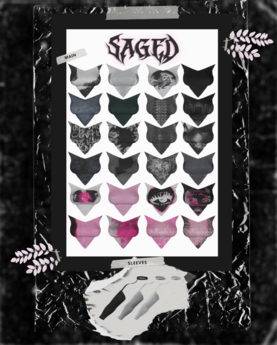 Second Life Marketplace - SAGED. Kuromi Top & Sleeves. Fatpack