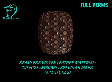Second Life Marketplace - SEAMLESS Woven Leather Materials-DIFFUSE ...