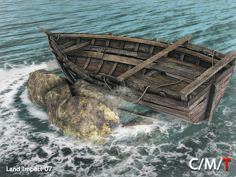 Second Life Marketplace - "Killer's" Old Damaged Boat (Decor Only)