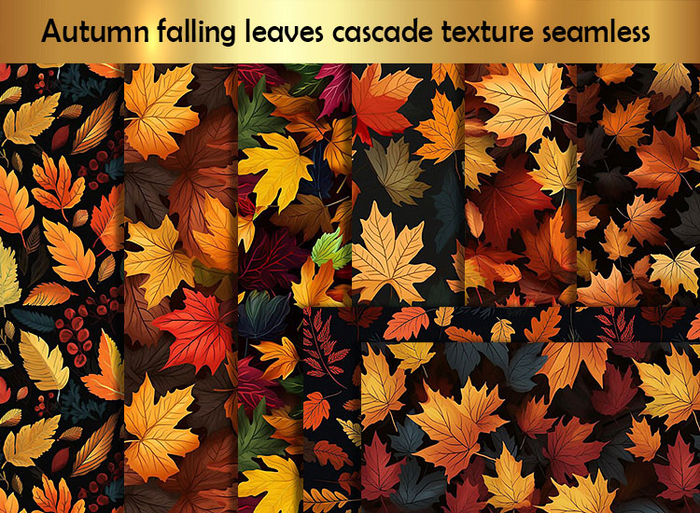 Second Life Marketplace - Autumn falling leaves cascade texture seamless