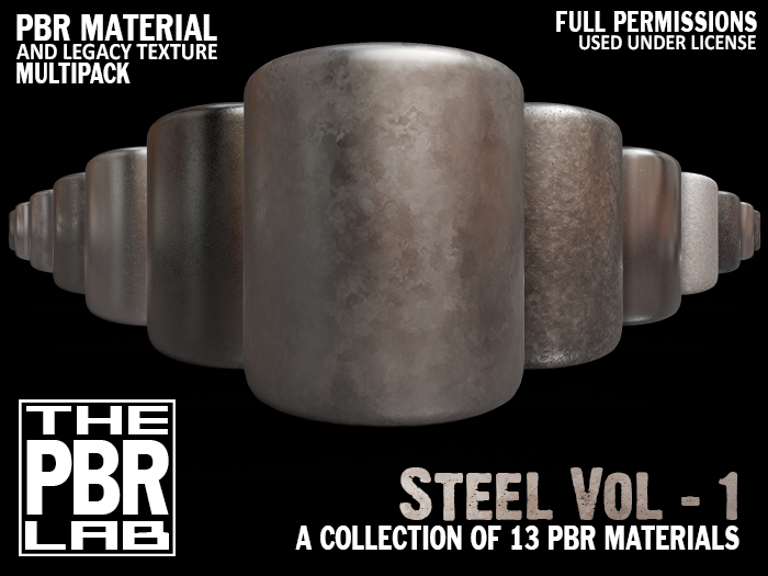 Second Life Marketplace - The PBR Lab - Steel Vol.1 Multipack - PBR ...