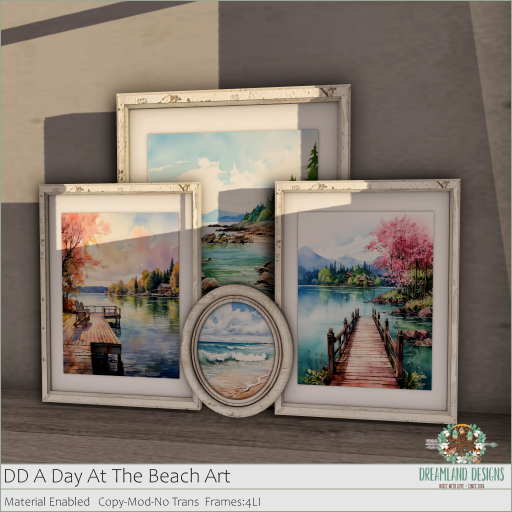 Second Life Marketplace - DD A Day At The Beach Art /ADD