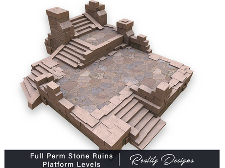 Second Life Marketplace - Full Perm Stone Ruins Platform Levels