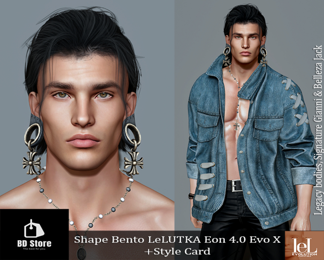 Second Life Marketplace - BD Store - Shape Gael For LeLUTKA Eon Head 4. ...