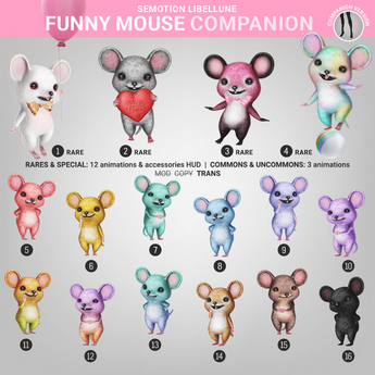 Second Life Marketplace - 2. SEmotion Libellune Funny Mouse Companion RARE