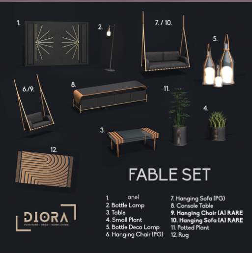 Second Life Marketplace - 7. DIORA Fable Hanging Sofa [PG]