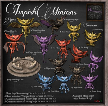 Second Life Marketplace - *HEXtraordinary* Winged Imp Minion - Arcane