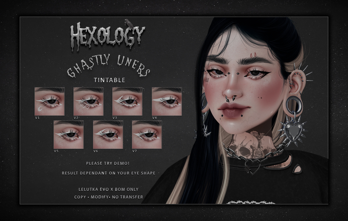Second Life Marketplace - Hexology // . Ghastly Liners - LeL Evo X - ADD ME