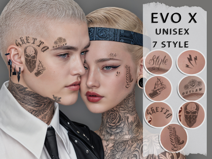 Second Life Marketplace - .:Jen'aam:.Ghetto Tattoo-Unisex-Evox