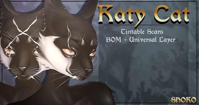 Second Life Marketplace - {Shoko} Katy Cat // BOM + UNIVERSAL // Scars