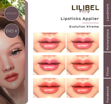 Second Life Marketplace - LB - Jessica Lipsticks Applier [EvoX]