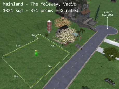 Second Life Marketplace - Road side 1024sqm 351prims Mainland