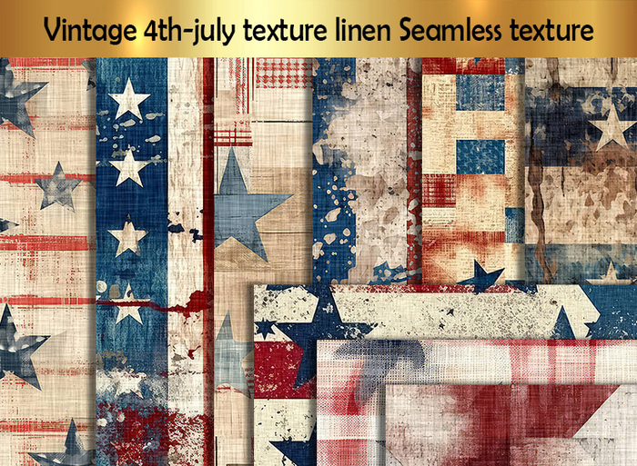 Second Life Marketplace - Vintage Seamless 4th-july texture linen ...