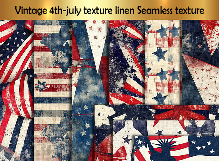 Second Life Marketplace - Vintage Seamless 4th-july texture linen ...