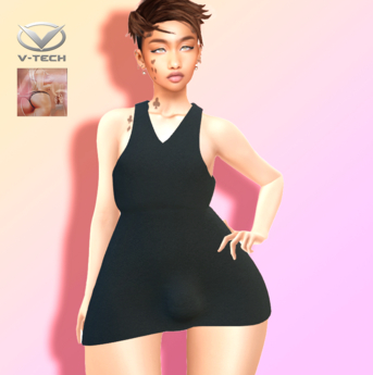 Second Life Marketplace - SiK Leather Bulge Dress Black Legacy V Tech