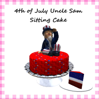 Second Life Marketplace - *Cuppy*Cakes* 4th of July Uncle Sam Sitting ...