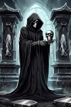 Second Life Marketplace - "Reaper with Skull" Framed Wall Art