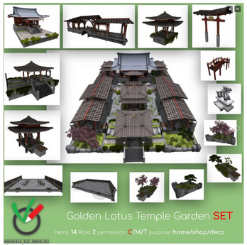 Second Life Marketplace - 11. MAke a MArk - Golden Lotus Temple ...