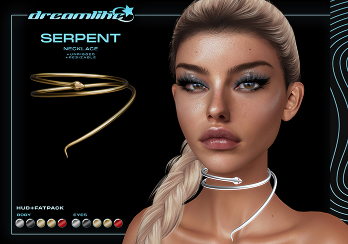 Second Life Marketplace - Serpent Necklace - Unrigged + Resizable ...