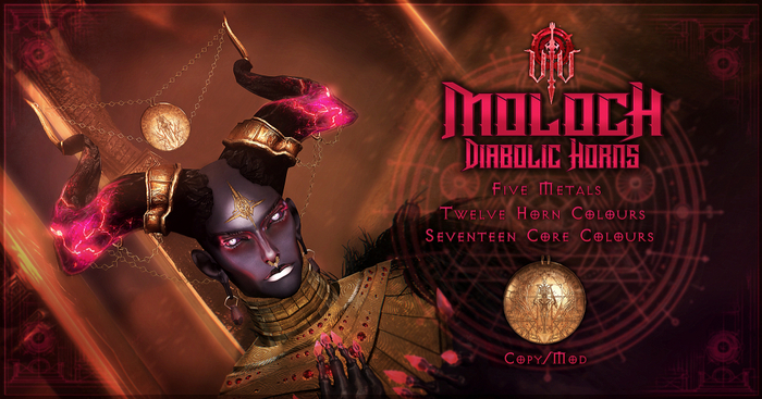 Second Life Marketplace - /Vae Victis\ - "Moloch" - Diabolic Horns