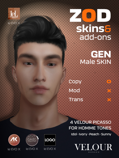 Second Life Marketplace - ZOD EVO X Skin GEN [FATPACK]