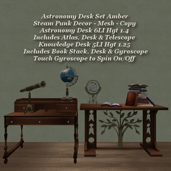 Second Life Marketplace - Astronomy Desk Set Amber