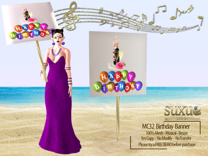 Second Life Marketplace - [ SuXue ] Birthday Decor Demo