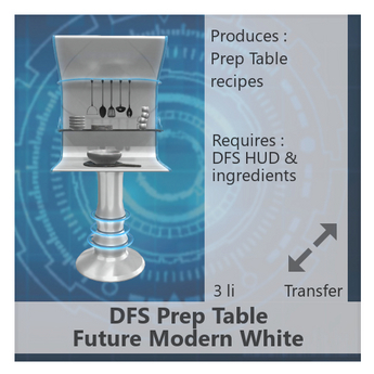 Second Life Marketplace - DFS Prep Table - Future Modern White