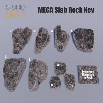 Second Life Marketplace - Skye MEGA Slab Rock Set 2K[PBR]