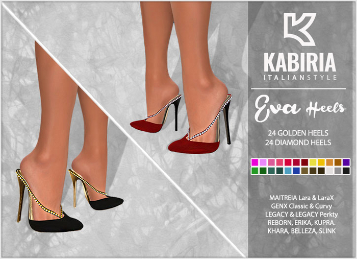 Second Life Marketplace - Kabiria * EVA Heels * Fatpack (WEAR)