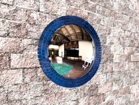 Second Life Marketplace - Mirror Round Reflective - Blue