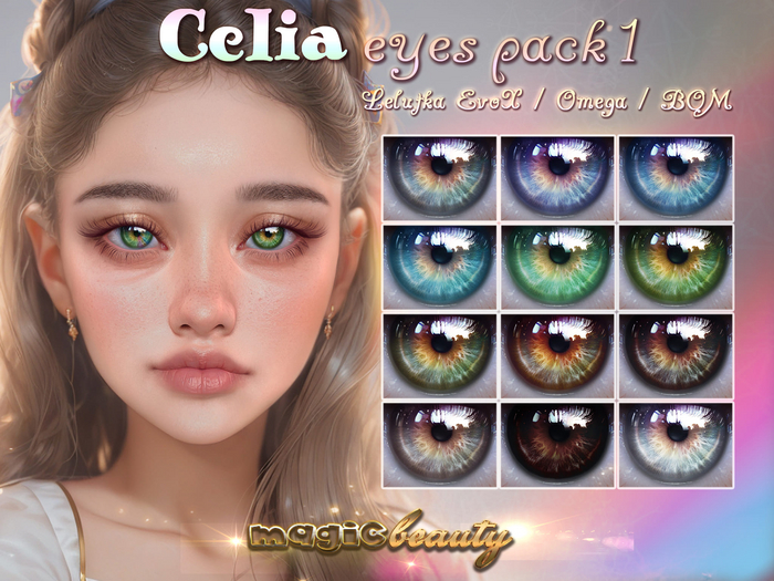 Second Life Marketplace - [Magic Beauty] Celia eyes pack1(Omega,LeLEVOX ...