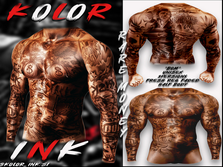 Second Life Marketplace - KOLOR - INK "RARE MONEY" TOP HALF "BOM