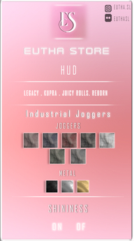 Second Life Marketplace - EUTHA - DEMO Industrial Joggers FATPACK