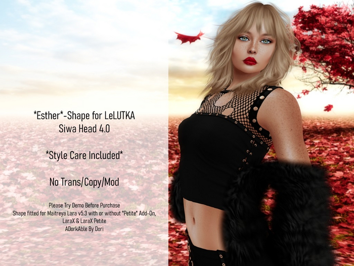 Second Life Marketplace - *Esther*-Shape LeLUTKA Siwa Head 4.0