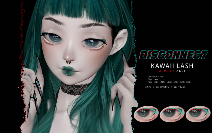 Second Life Marketplace - -Disconnect. Kawaii Lash Applier - Akui