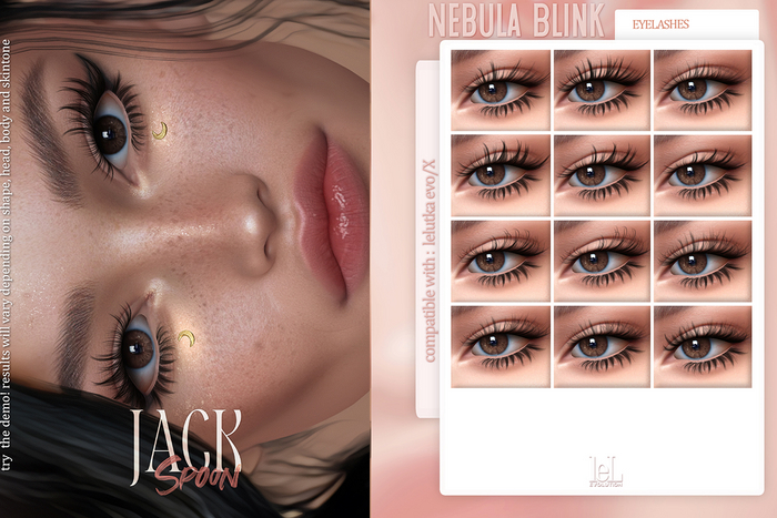 Second Life Marketplace - Jack Spoon. Nebula Blink Lashes [Lelutka Evo ...