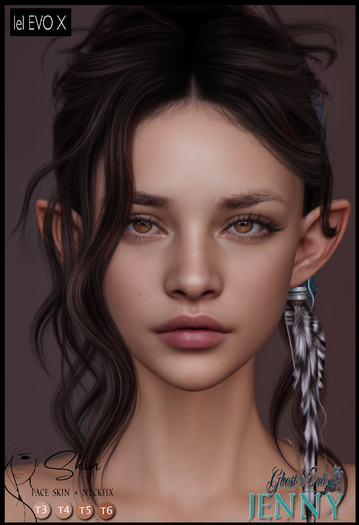 Second Life Marketplace - GHOST INK FATPACK \\ JENNY FACE SKIN SHAPE+ ...