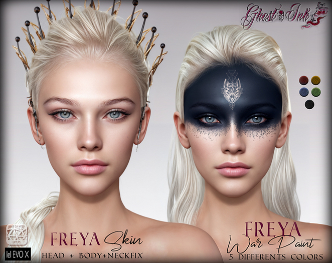 Second Life Marketplace - GHOST INK FATPACK \\ FREYA SKIN + SHAPE + ALL ...