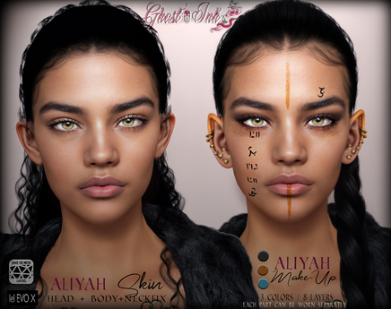Second Life Marketplace - GHOSTINK - ALIYAH Skin (LEL EVOX) TONE 07