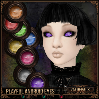 Second Life Marketplace - =^.^= Curious Kitties - Playful Android Eyes ...
