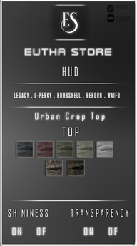 Second Life Marketplace - EUTHA - Urban Crop Top FATPACK