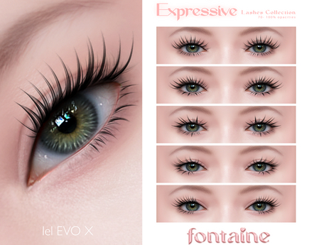 Second Life Marketplace - Fontaine Cosmetics - Expressive Lashes Collection