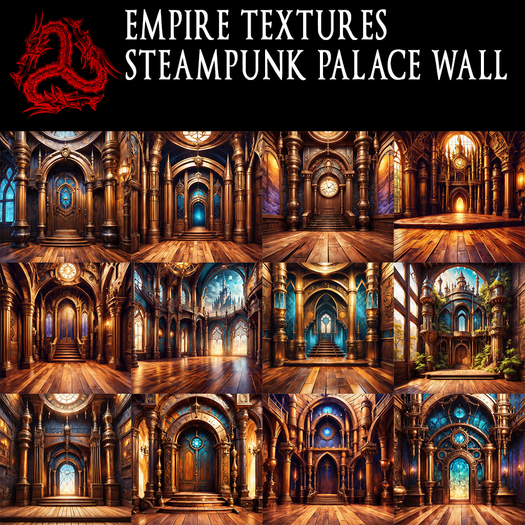 Second Life Marketplace - EMPIRE TEXTURES - steampunk palace wall