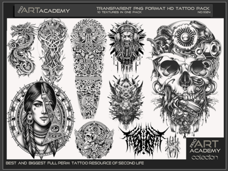 Second Life Marketplace - @PAA - Tattoo Texture Pack 1024