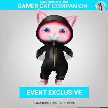 Second Life Marketplace - SEmotion Libellune Gamer Cat Companion EXCLUSIVE