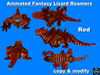 Second Life Marketplace - !O! - animated fantasy lizard red roamer (c/m)