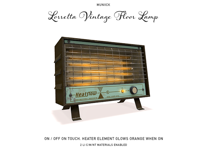 Second Life Marketplace - Muniick - Lorretta Electric Box Heater
